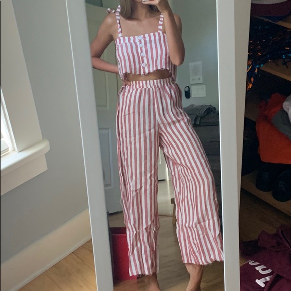 Pants & Jumpsuits | Luca And Grae Red And White Striped Set | Poshmark
